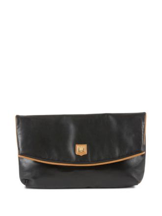Celine 1990s Triomphe Clutch - Schwarz