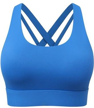 Generic Soutien-gorge d&eacute;contract&eacute; r&eacute;glable et respirant sans anneau en acier, bleu, L