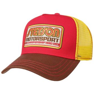 Stetson Motorsport Trucker Cap Truckercap Meshcap Basecap Baseballcap Curved Brim Snapback Damen/Herren - Snapback, mit Schirm, Schirm Fr&uuml;hling-Sommer - One S