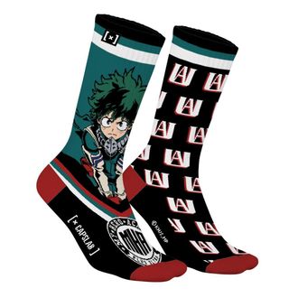 Capslab My Hero Academia Socken Deku - Offiziell lizenzierte Anime-Socken f&uuml;r Herren und Damen - Bequeme Baumwollsocken mit Izuku Midoriya & UA-Logo - 39-42