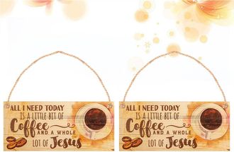 BESPORTBLE VICASKY 2 St&uuml;ck Holzschild mit Kreativen Buchstaben Rustikaler Landhausstil T&uuml;rh&auml;nger Dekoratives Willkommensschild aus Hochwertigem Holz f&uuml;r Restaura