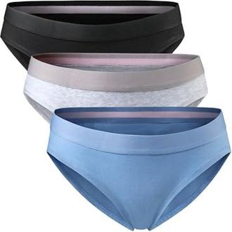 Danish Endurance Culottes en Coton Bio, Ultra Douces et Confortables, Femme, Lot de 3 ou 6, Multicolore (1x Noir, 1x Gris, 1x Bleu Clair), S