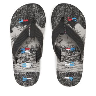 Tommy Jeans Zehentrenner Tommy Jeans Tjm Elevated Beach Sandal EM0EM01561 Schwarz