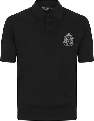 Dolce & Gabbana Homme, Tops, Noir, Taille: M Polo en coton