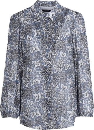 Max Mara Femme, Blouses et Chemises, Bleu, Taille: 44 FR Periodi Floral Shirt