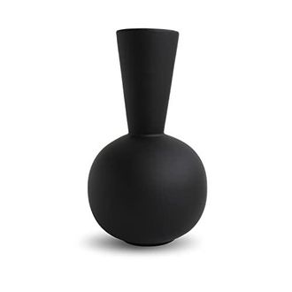 Cooee Design Cooee Trumpet Flower Vase Ceramic Black/Black (Diameter x Height) 17 x 30 cm