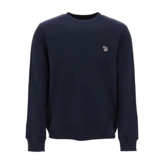 Paul Smith Rundhals-Sweatshirt mit Zebrapatch - - Sweatshirts & Hoodies - Herren - Blau - S