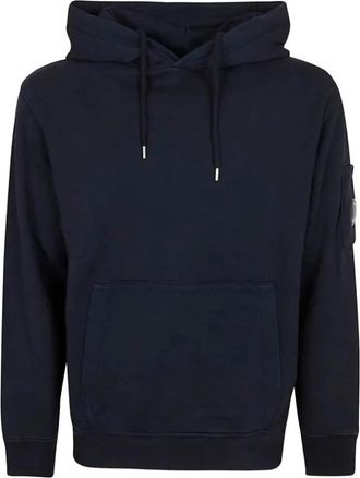 C.P. Company C.p. Company, Homme, Sweatshirts et sweats &agrave; capuche, Bleu, Taille: XS Diagonal Cotton Fleece Sweat &agrave; capuche