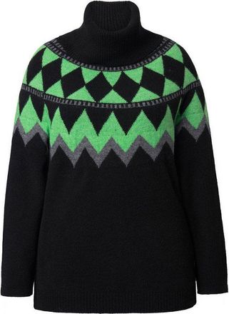 Ulla Popken Rollkragenpullover Pullover Norwegermuster Rollkragen Langarm