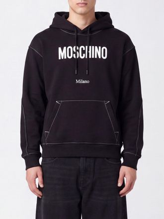 Moschino Baumwoll-Hoodie von mit gedrucktem Logo