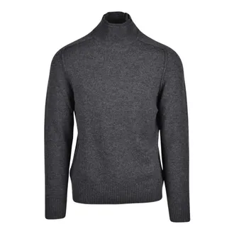 Paolo Pecora Homme, Pulls, Gris, Taille: L Pull &agrave; col roul&eacute; Lupetto