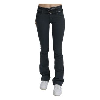 John Galliano Schwarze Slim Flared Denim Jeans - - Jeans - Damen - Grau - W25