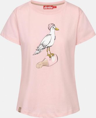 Derbe Derbe T-Shirt Sturmm&ouml;win Damen Rosa GOTS Organic
