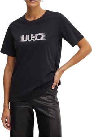 Liu Jo Femme, Tops, Noir, Taille: 42 FR T-Shirt en Jersey