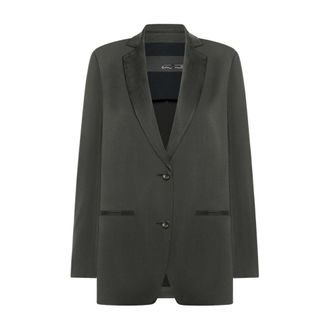 Roberto Ricci Design Cupro Boyfriend Blazer - - Jackets - Damen - Gr&uuml;n - S
