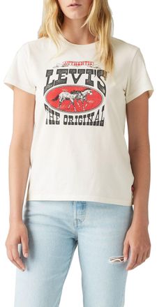 Levi's Damen The Perfect Tee T-Shirt, Horse Poster Sugar Swizzle, S