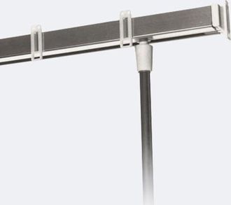 Boulet Tringle pour Porte 1,2m - Alu Satiné