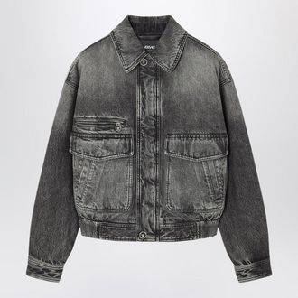 Versace Grey denim blouson jacket