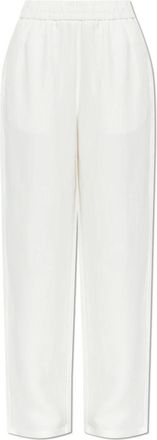 Ami Femme, Pantalons, Blanc, Taille: 36 FR Pantalon &agrave; jambes larges