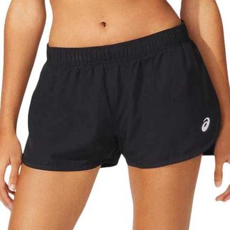Asics Damen Core Split Short Laufbekleidung Shorts Performance Black - Schwarz Xs