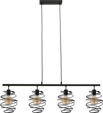 Briloner Lampe &agrave; suspendre leuchten swirl, 60 w, IP20, noir, m&eacute;tal, excl. 4x E27, 111 x 21 x 130 cm