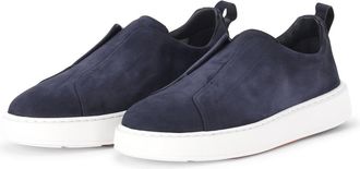 Santoni Slip-On Sneaker aus Veloursleder