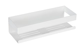 WENKO Turbo-Loc Wandablage Mod. Genova modernes Badregal aus rostfreiem Edelstahl f&uuml;r Dein Badezimmer 30 x 8 x 10,5 cm in stilvollem Wei&szlig; matt