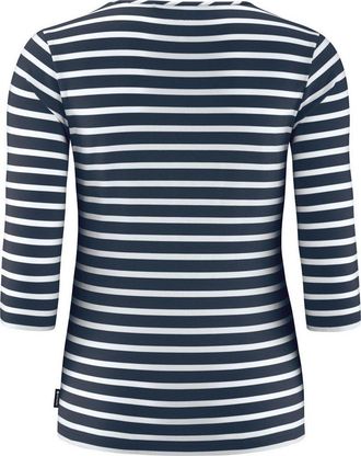 Schneider Sportswear Langarmshirt DIONNEW-SHIRT GRANIT/WEI&szlig;