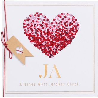R&auml;der XL Strickkarte Ja-kleines Wort, gro&szlig;es Gl&uuml;ck