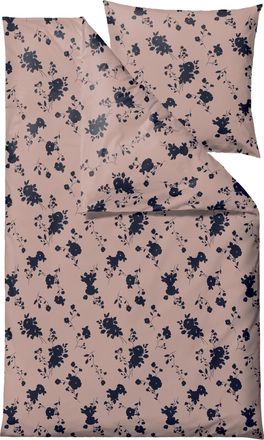 Södahl Organic Rose Bio Bettwäsche 135x200 cm aus 100% Baumwolle, Set mit 1 Bettbezug 135 x 200 cm und 1 Kissenbezug 80 x 80 cm, Satin-Gewebe, Rose (Rosa/Rot