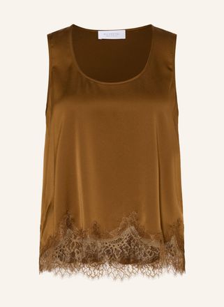 Rich & Royal Satintop Mit Spitze braun