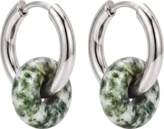 Purelei Green Dot Jasper Hoops