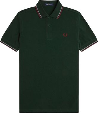 Fred Perry Homme, Tops, Vert, Taille: M Twin Tipped Shirt