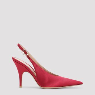 Gianvito Rossi Escarpins Gianvito Rossi Sofia Sling en cr&ecirc;pe satin&eacute;