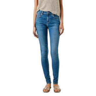 Pepe Jeans London Skinny Jeans MW Regent, Bleu (denim-4aa), 27W / 32L Femme