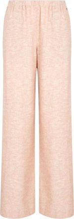 A|X Armani Exchange Femme, Pantalons, Rose, Taille: 44 FR Pantalon large en lin et coton