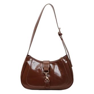Generic Sac &agrave; bandouli&egrave;re en cuir PU pour femmes, avec boucle de ceinture, sac &agrave; main &eacute;l&eacute;gant sous les bras pour le travail et les voyages