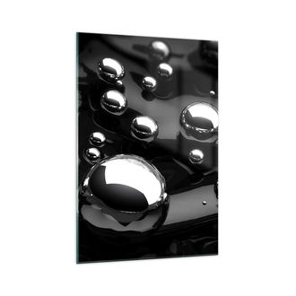 Arttor Bilder auf Glas 70x100cm Glasbild Chrom Metall Reflexion Gro&szlig; Wanddeko Bild im Glas Schlafzimmer K&uuml;che Deko Wandbilder Dekoration Wohnzimmer Modern Wa