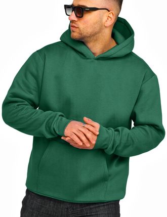 Behype. Herren Oversize Hoodie Kapuzenpullover Einfarbig Basic Heavy Blank Pullover Unifarben Kapuzen-Sweatshirt (DE/NL/SE/PL, Alphanumerisch, XS, Regular, Re