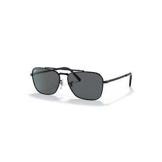 Ray-Ban New Caravan Sonnenbrillen Schwarz Fassung Grau Glas 55-15