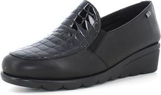 Valleverde Chaussures compensées Noires pour Femmes VS10301E, Confortables et élastiques 37