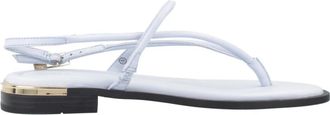 Tommy Hilfiger Metallic Accent Leather Sandal - - Shoes - Damen - Blau - 40 EU