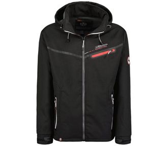 Geographical Norway Softshelljacke Herren Softshell &Uuml;bergangsjacke mit abnehmbarer Kapuze mit Stehkragen, mit abnehmbarer Kapuze
