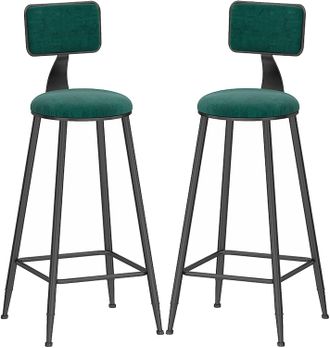 Generic Barhocker, Fr&uuml;hst&uuml;cksbarhocker, Tresenhocker mit Samtpolsterung, 66/76 cm, Tragkraft 150 kg, Moderne K&uuml;cheninsel, Esszimmer