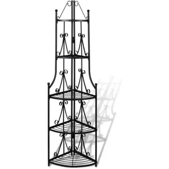 vidaXL Tag&egrave;re dangle pour plantes en noir Vidaxl