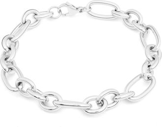 Tamaris Bracelet - Elegantes Armband aus poliertem Edelstahl - Silber - Gliederkette verstellbar bis 21 cm - wasserfest & hautfreundlich