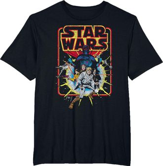 Star Wars Herren 16strw757 T-Shirt, schwarz, 4X-Gro&szlig;