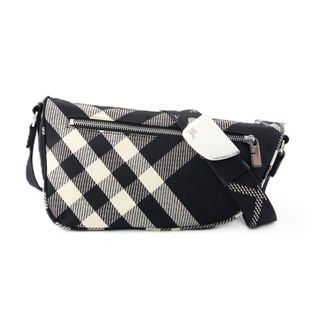Burberry Unisex Check-Pattern Synthetic Crossbody Bag Black