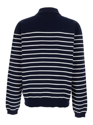 Dsquared2 Mens Polo Shirt Long Sleeve Blue Cotton T-Shirts And Polos