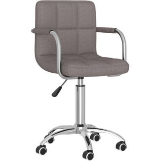 vidaXL B&uuml;rostuhl Drehbar Taupe Stoff Vidaxl